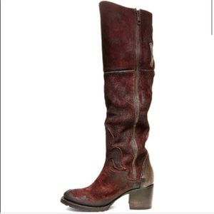 Freebird by Steven | Shoes | Freebird Red Wine Rare Distressed Western Boots | Poshmark